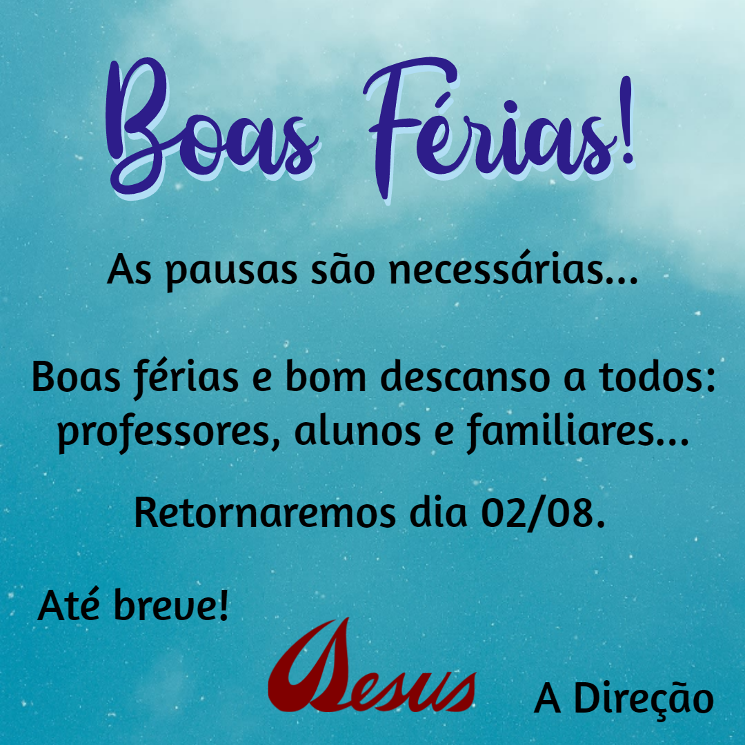Boas Férias – Colégio Sagrado Coração de Jesus – SP